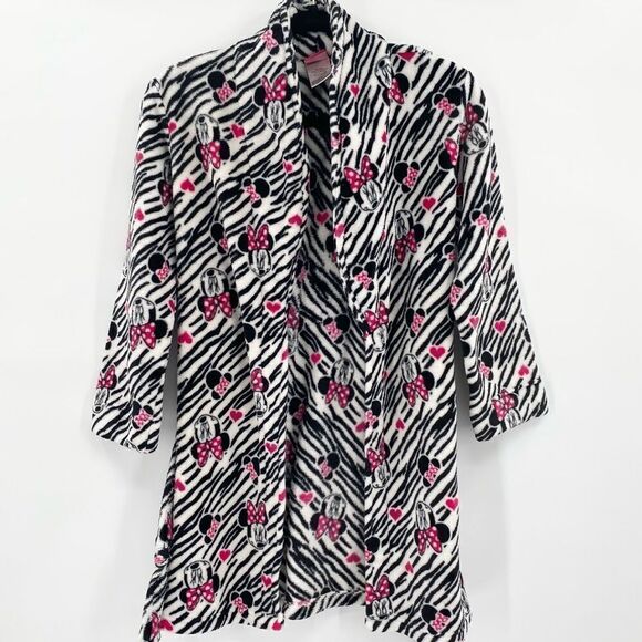 Disney | Pajamas | Disneyminnie Mousezebra Print Robe Large Girls ...